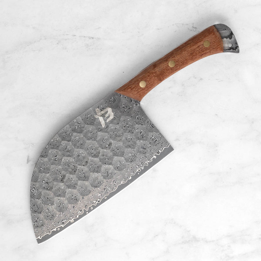 Wildrose Series - 7" Serbian Cleaver – Forged Blade