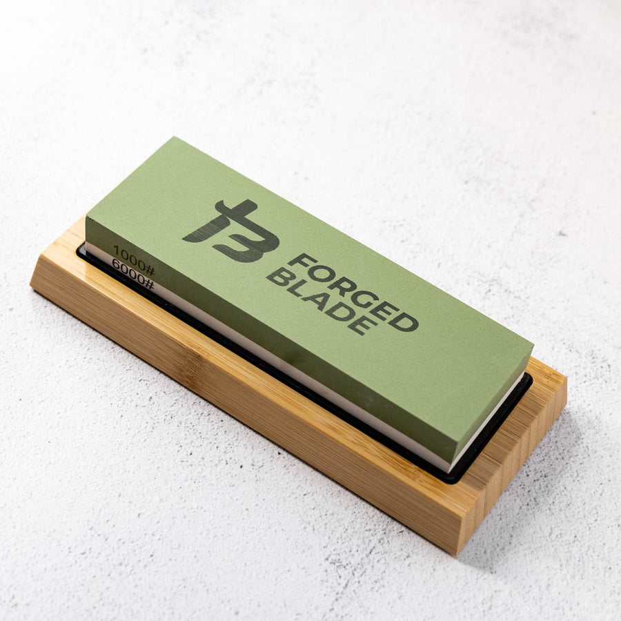 Dual-Grit Premium Sharpening Stone – 1000/6000 Grit – Forged Blade